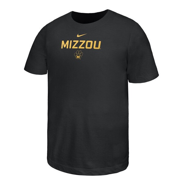 Black Nike Mizzou Vault Paw Logo Youth Tee