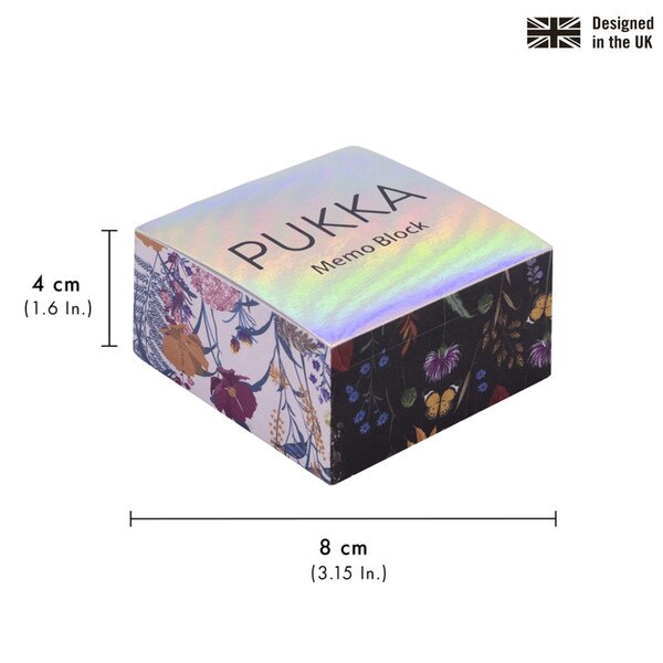 Pukka Floral Edged White Paper Memo Block 500 Sheets