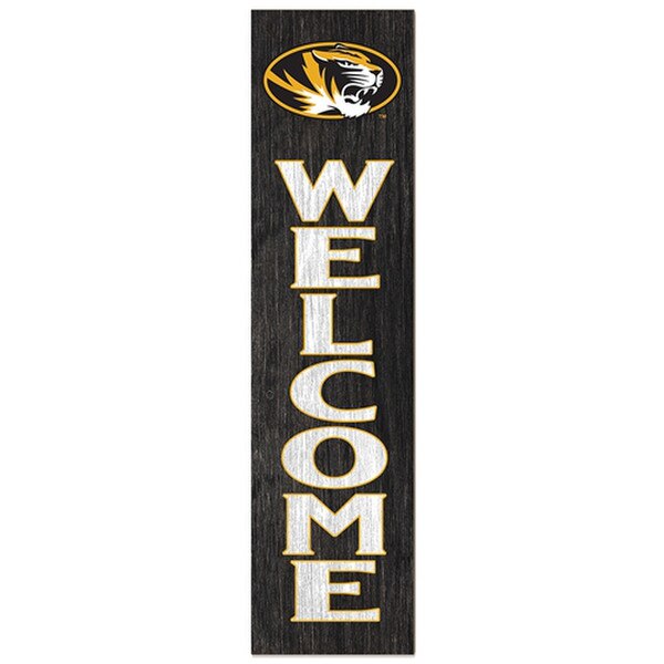 Mizzou Oval Tiger Head Welcome Birch Leaner Sign | The Mizzou Store
