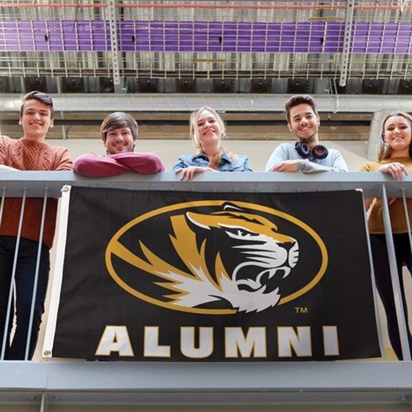 3'x5' Mizzou Oval Tiger Head Alumni Black Flag with Grommets | The ...